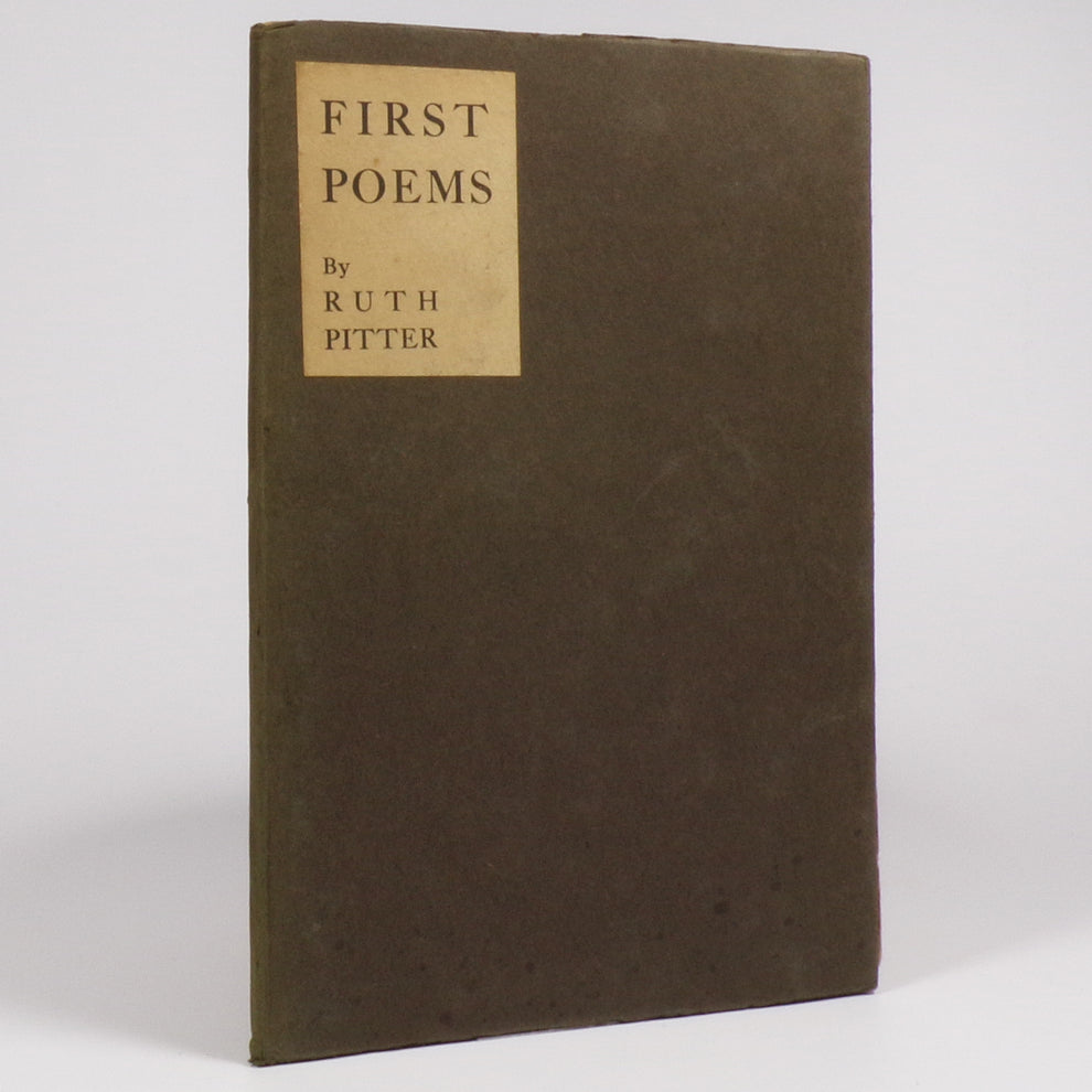 Ruth Pitter - First Poems - First Edition – Benedict Wilson Books Ltd