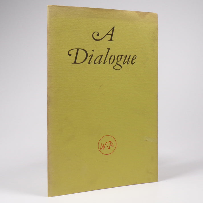 William Plomer - A Dialogue - Limited First Edition – Benedict Wilson ...